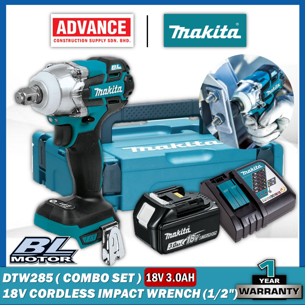 SUPER VALUE MAKITA DTW285 | DTW285Z 18V Cordless Impact Wrench 12.7MM ...