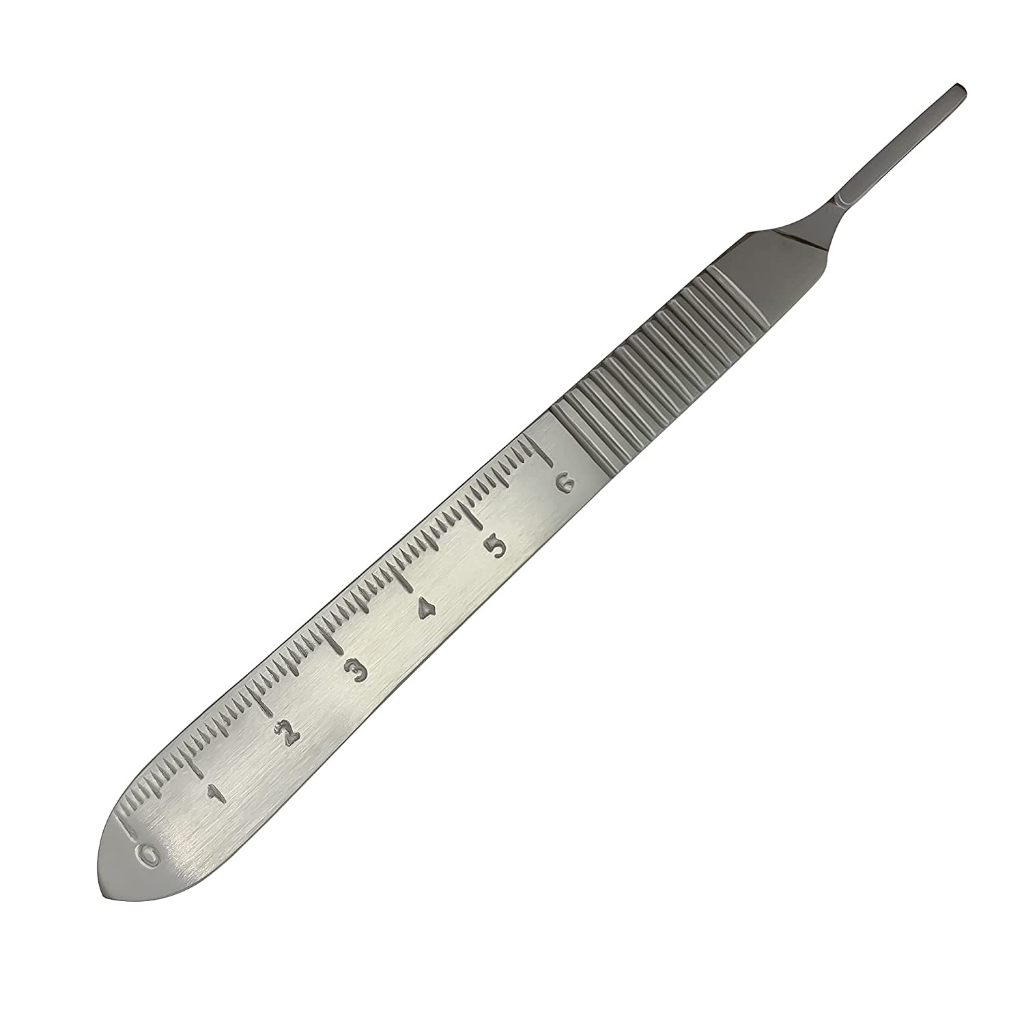 Scalpel blade Scalpel handle no 3 4 with scale ruler sterile surgical ...