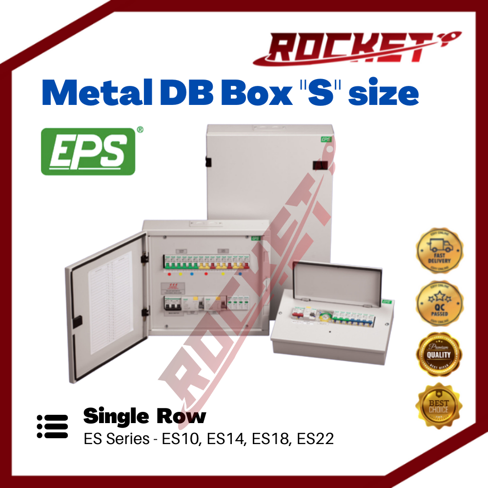 EPS S Size Single Row ES 10 / 14 / 18 / 22 WAY Metal clad DB enclosure ...