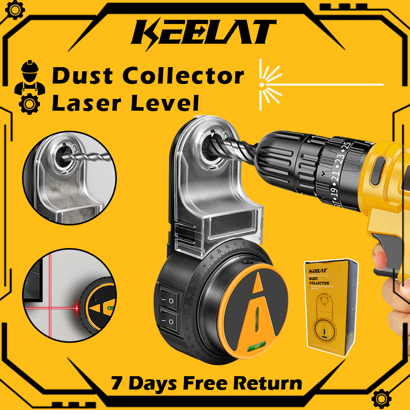 KEELAT 360 Laser Level With 2 Horizontal Bubble Wall Suction Vacuum ...