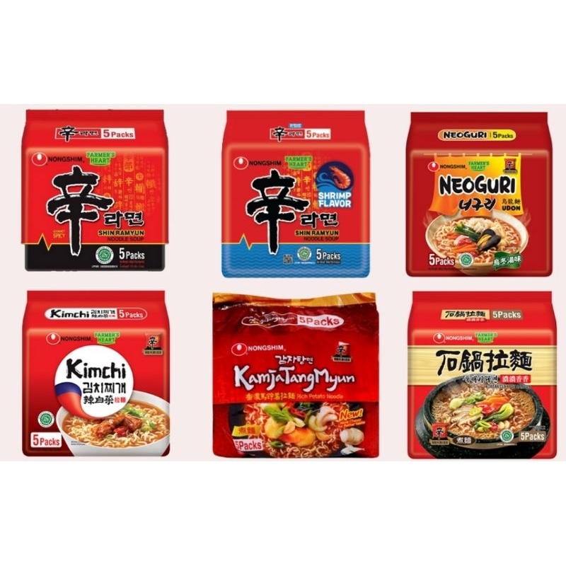 Nongshim Instant Noodles (5x120g) Potato Ramyun / Neoguri / Claypot ...