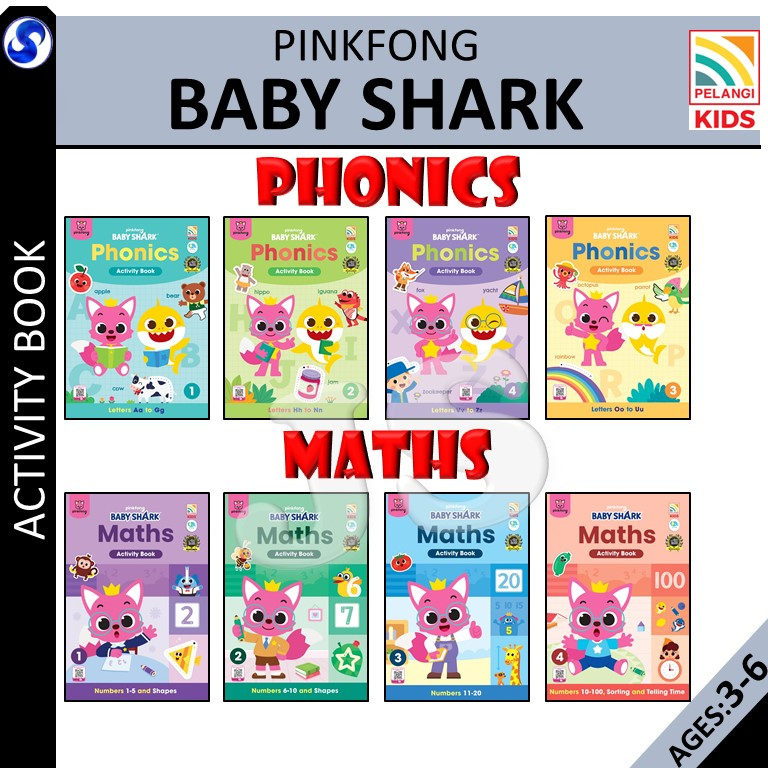 BABY SHARK FIRST WORDS ACTIVITY BOOK | PHONICS & MATHS ACTIVITY WITH ...