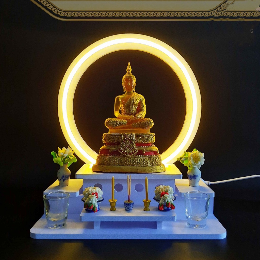 Thailand LED Buddha Stand Small Festival LED Altar Table Buddha Card ...