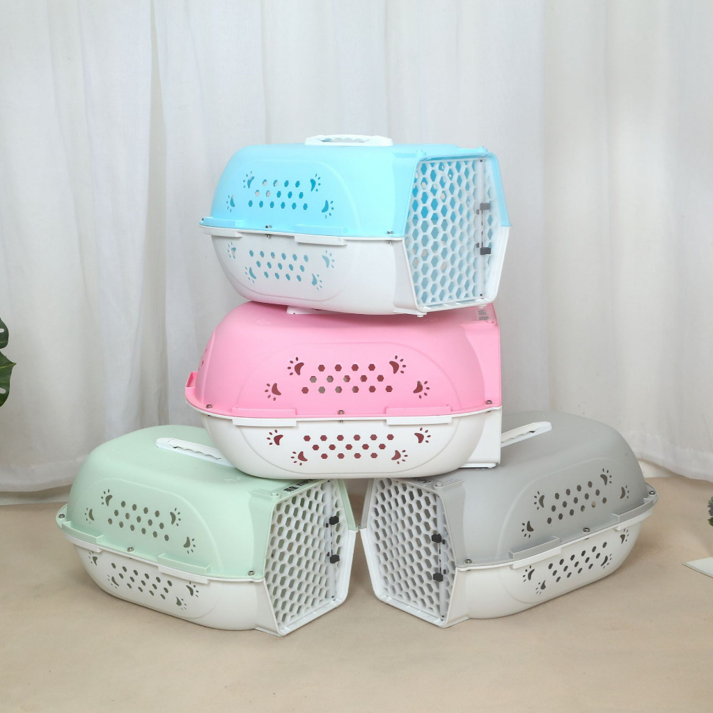 Pet Cage Easy To Carry Cat Cage Pet Carrier Box Plastic Airline Pet ...
