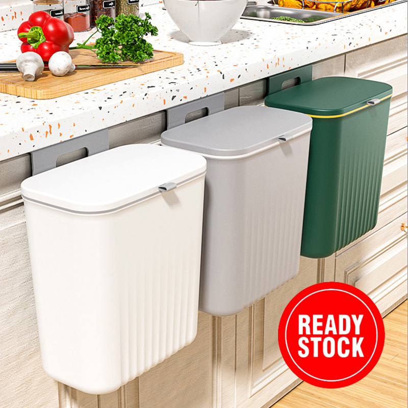 Hanging Trash Can Wall Mounted Trash Bin Kitchen Rubbish Bin Bathroom ...
