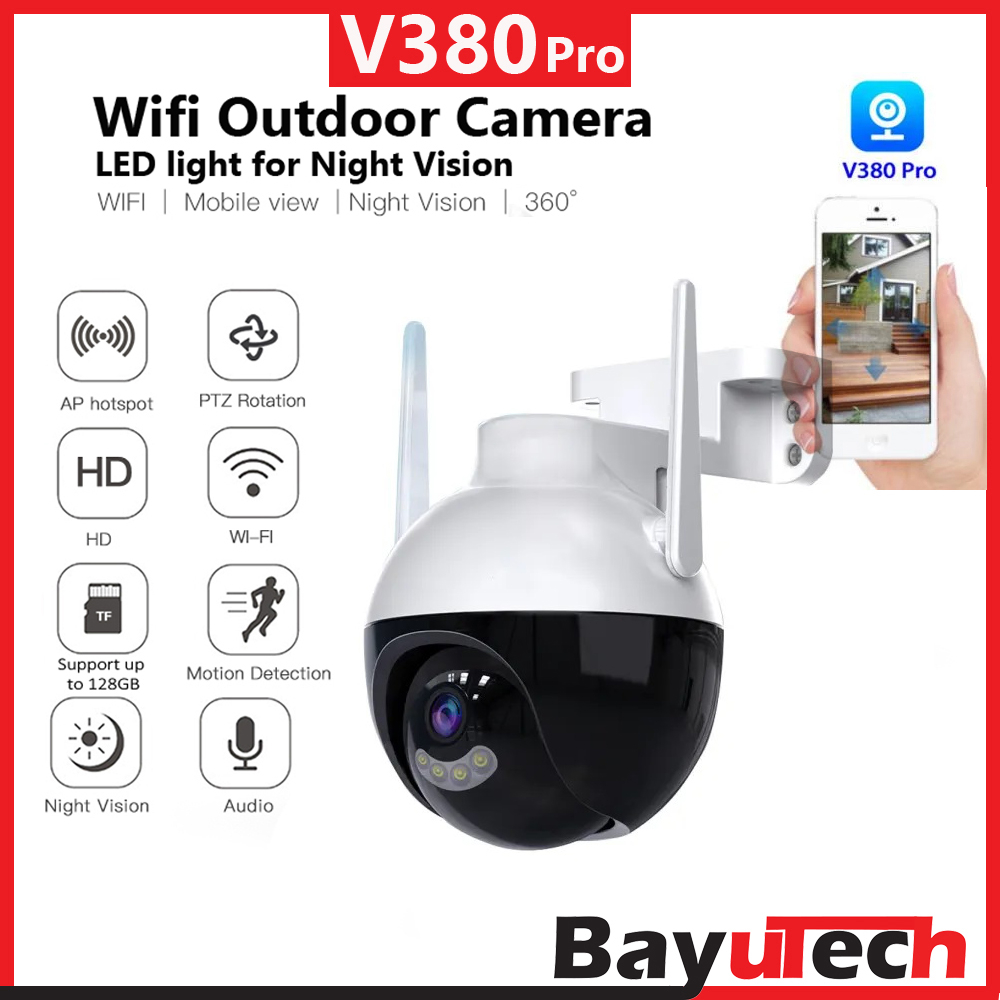 V380 PRO 2MP HD PTZ IP CCTV Camera | Shopee Singapore