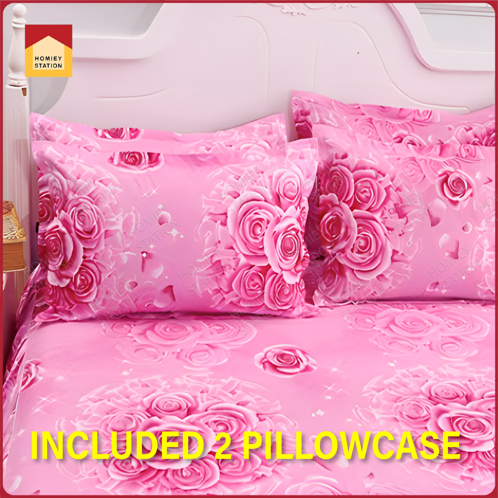 Cadar Ropol Set 3 IN 1 Super Single / Queen/ King Bedsheet Set Bed ...