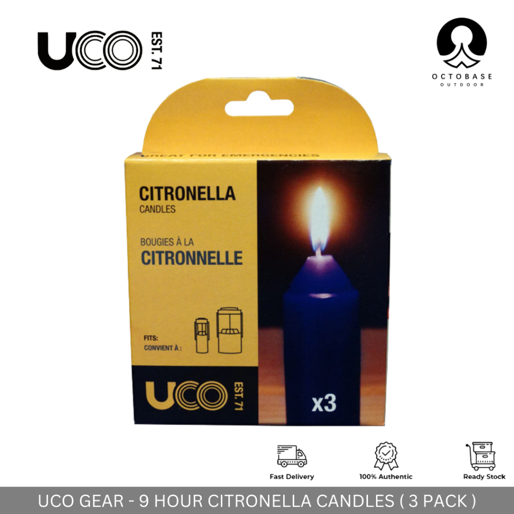 UCO GEAR - 9 HOUR CITRONELLA CANDLES ( 3 PACK ) | Shopee Singapore