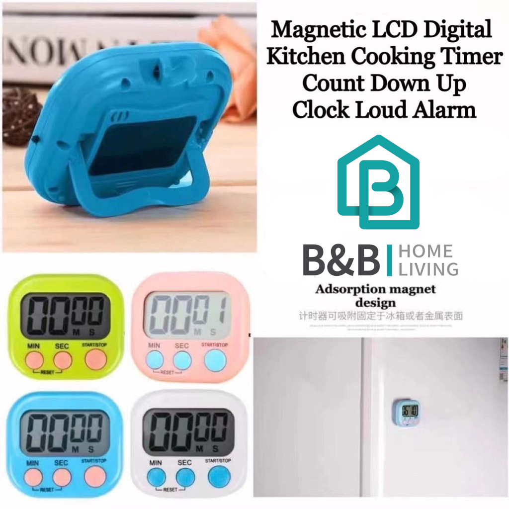 LCD Digital Kitchen Timer Cooking Baking Oven Timer Loud Alarm Clock ...