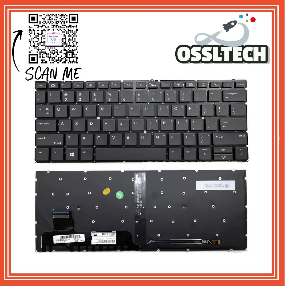 HP ELITEBOOK X360 830 G5 830 G6 LAPTOP REPLACEMENT KEYBOARD (WITH ...