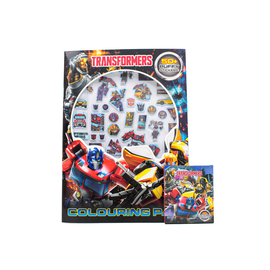 Transformers Autobots Colouring Pad With 50+ Puffy Sticker & 10 Short ...