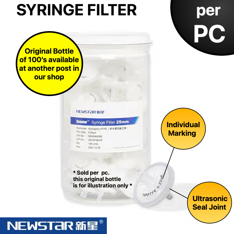 Syringe Filter Nylon / PVDF / PES / PTFE / CA / MCE / PP New Star [ per ...