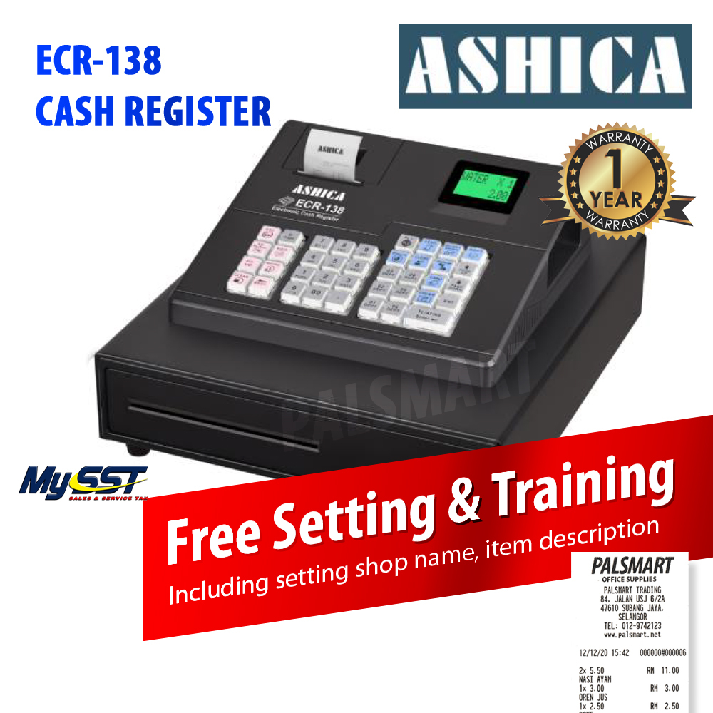 Mesin Cashier Ashica Cash Register Machine Mesin Cashier Sharp XE-A137 ...