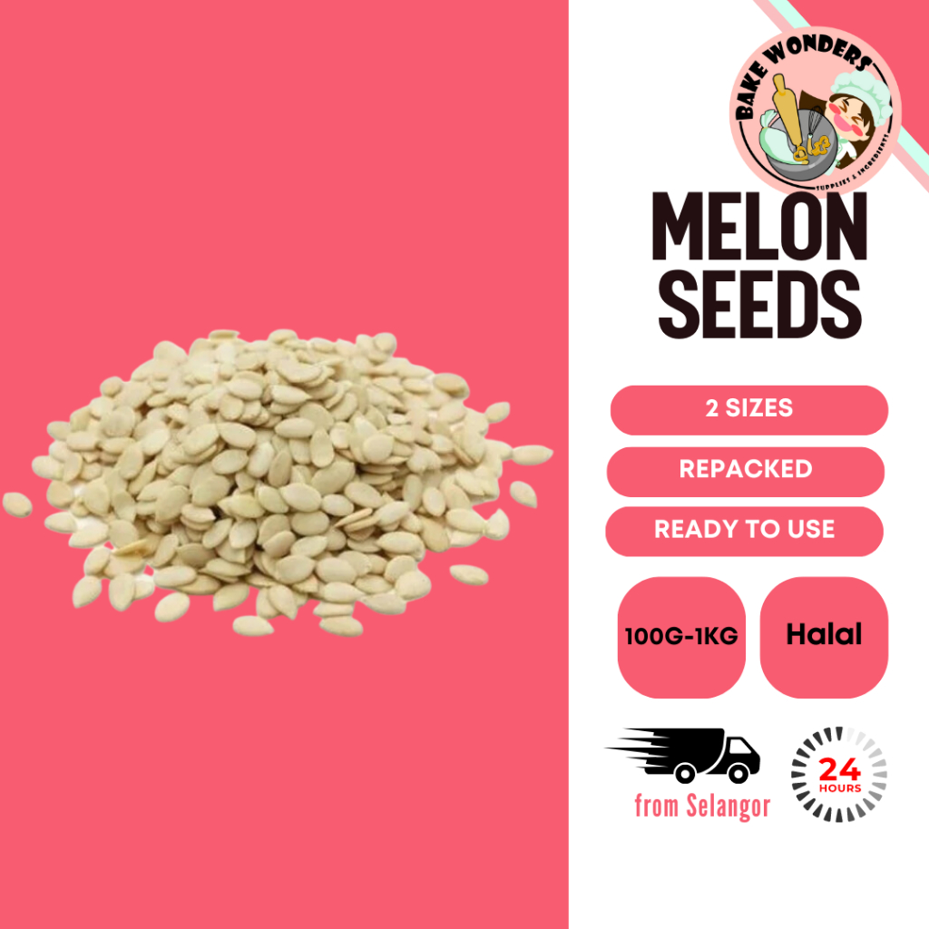 Raw Melon Seed/ Melon Seeds/ Kuaci Putih 瓜子/白瓜子 (100g/250g/500g/1kg ...