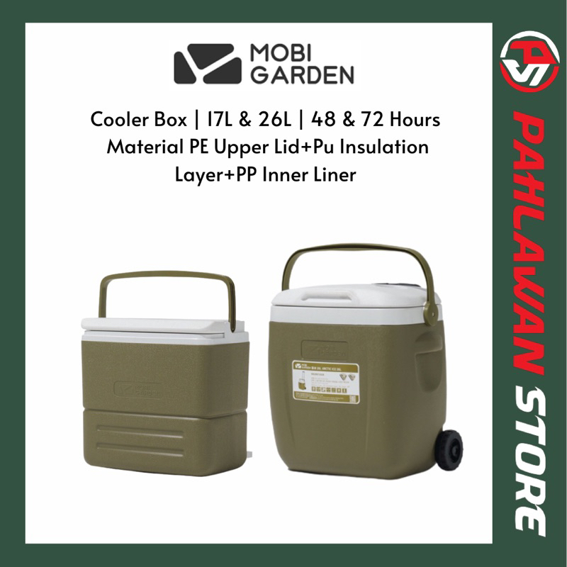 MOBI GARDEN Cooler Box Camping Ice Box Portable Camping Outdoor (17L ...