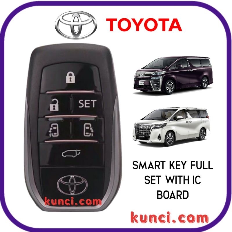 TOYOTA VELLFIRE ALPHARD SMART REMOTE KEY FULL SET WITH IC BOARD ...