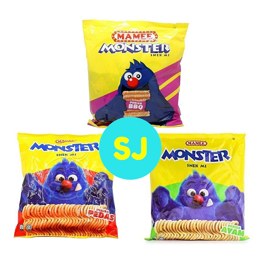 (5pkt x 25g ) Mamee Monster BBQ / Pedas / Ayam (LOOSE PACK) | Shopee ...