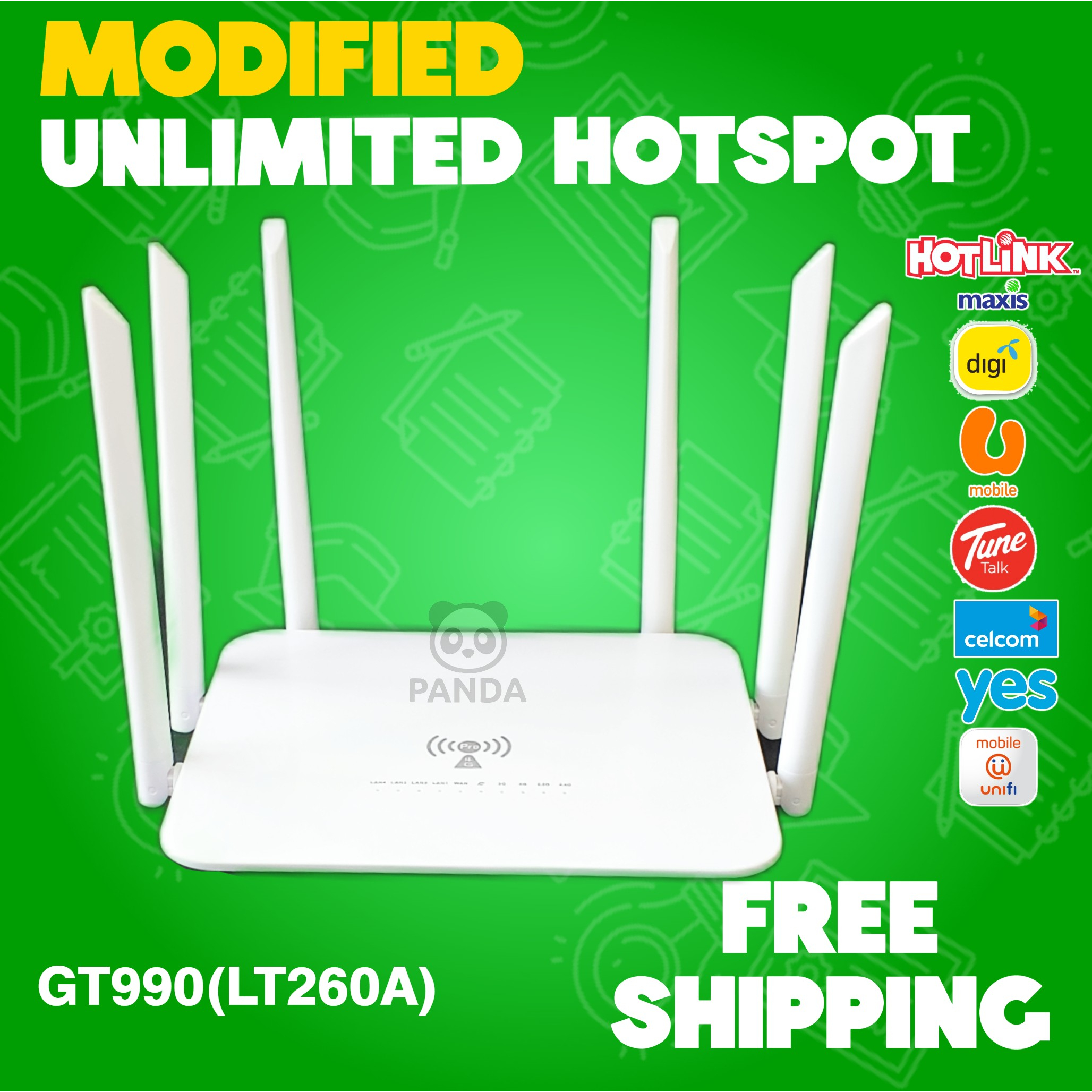 GT990+ Modem Router Bypass Unlimited Hotspot 4G 5Ghz LTE MOD WiFi ...
