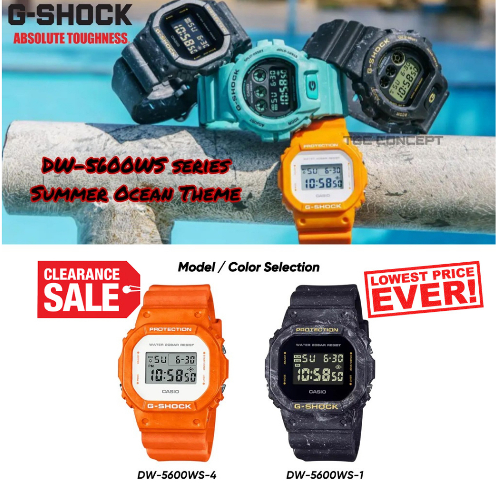 DW-5600WS-4DR DW-5600WS-1DR DW-5600WS-4JF DW-5600WS-1JF DW-5600 Digital Unisex Sport 1 Year ...