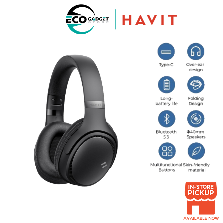 Havit H630BT Wireless Bluetooth V5.3 Over-ear Foldable Headset | Shopee Singapore