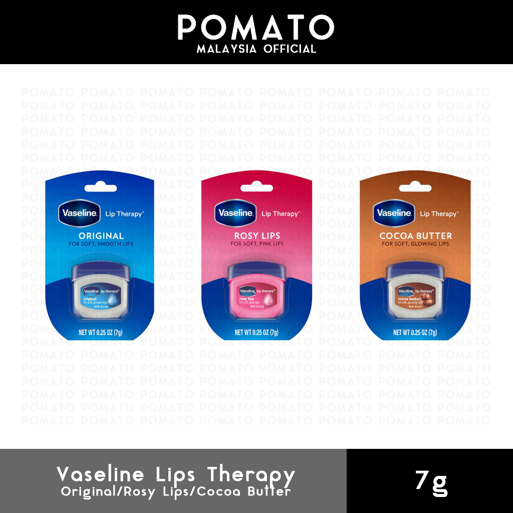 Vaseline Lip Therapy Lip Balm Mini Rosy Lip Cocoa Butter 7g | Shopee ...