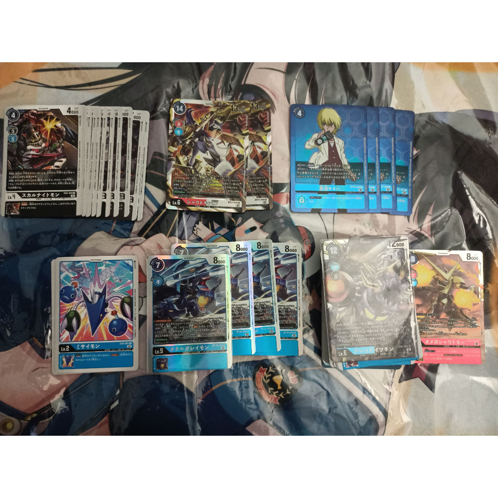 Digimon Card Game Blue Flare MetalGreymon Shoutmon X7 Digimon digimon ...