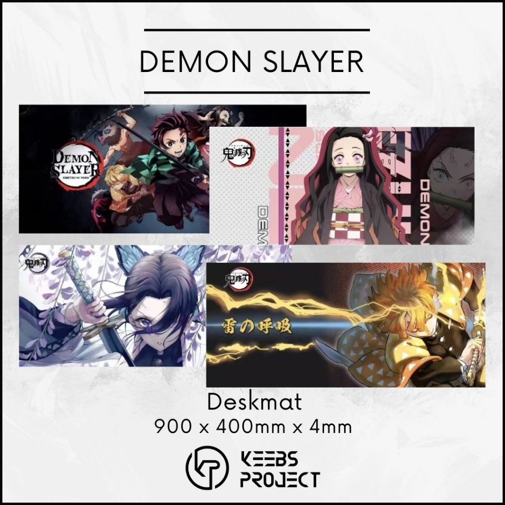 DEMON SLAYER Anime Deskmat (900mm x 400mmx3mm) for Keyboard and Mouse ...
