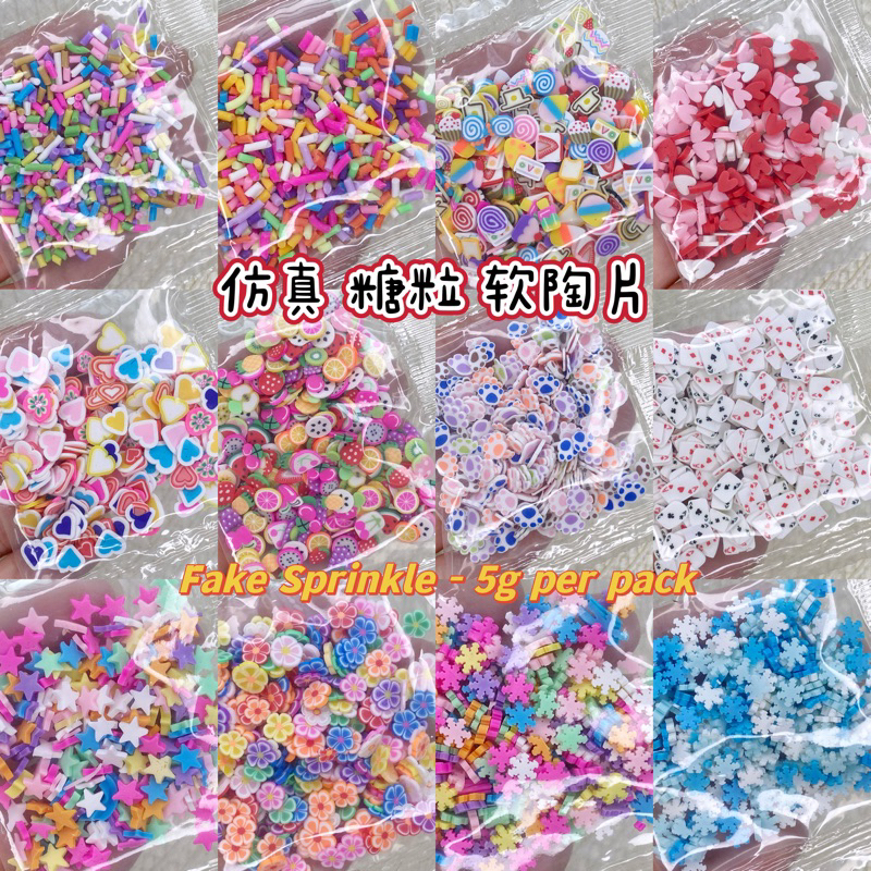 Diy decoration Soft Clay Fake sprinkles resin 5g polymer clay cream ...