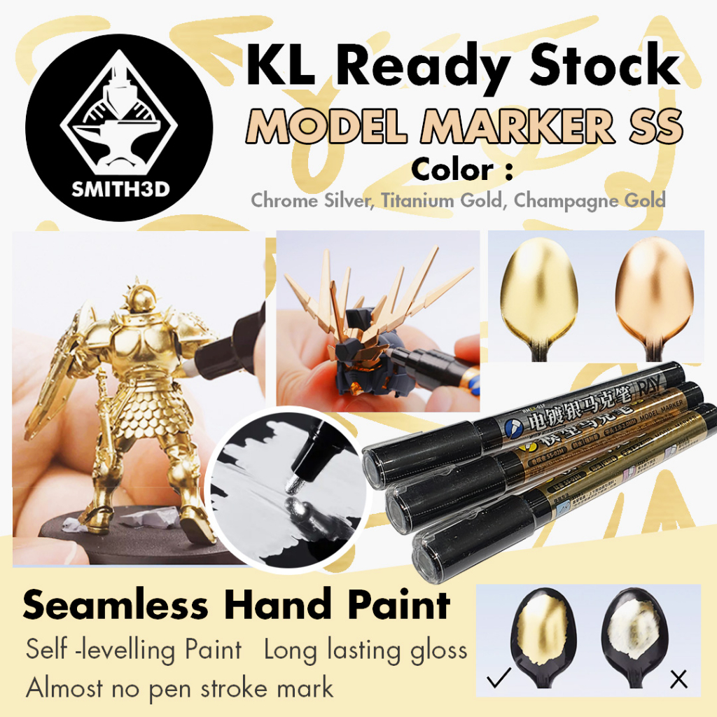 Ray Studio Model Super Plating Gold Gundam Marker Metallic Colored ...
