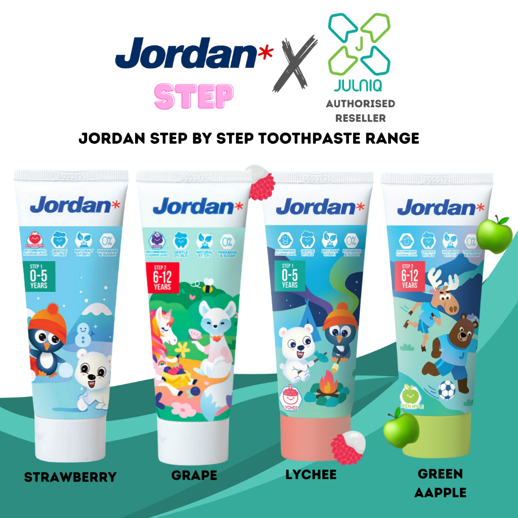 JORDAN Children TOOTHPASTE STEP Range 75g | Shopee Singapore