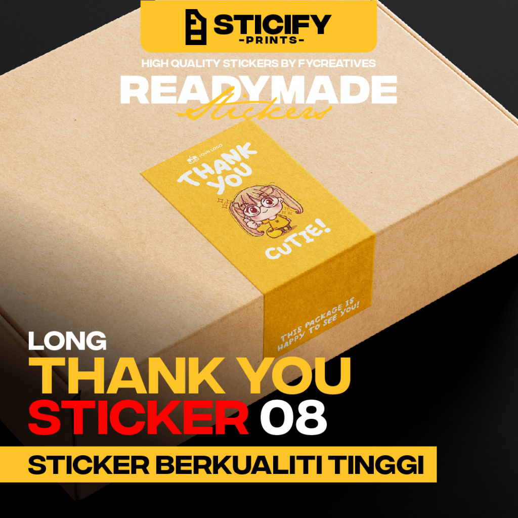 50pcs Square Thank You Sticker 8 , Aesthetic sticker, Mirrorkote ...