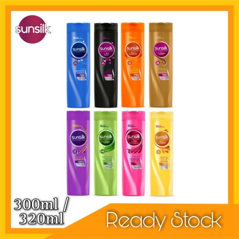 Sunsilk Shampoo 300ml (Smooth Manageable/Soft Smooth/Anti Dandruff/Hair ...