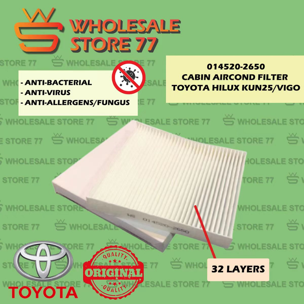 CABIN AIR FILTER FOR Toyota Hilux Kun25 Toyota Innova Toyota Hiace ...