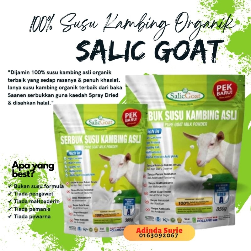 Salic Goat -100% Organic Goat Milk Powder Without Mixture (Pure Goat ...