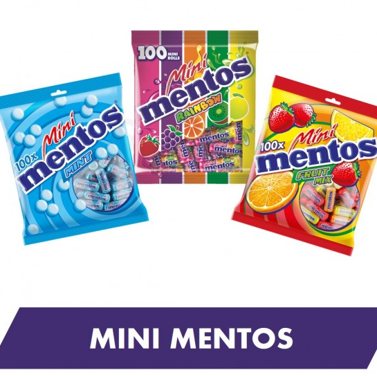 MINI MENTOS FRUIT / RAINBOW / MINT 100ROLLS | Shopee Singapore