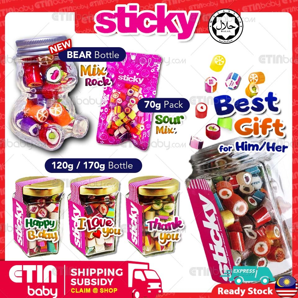 Sticky Candy Gula-Gula Viral HALAL Surprise Thank You / Happy Birthday ...