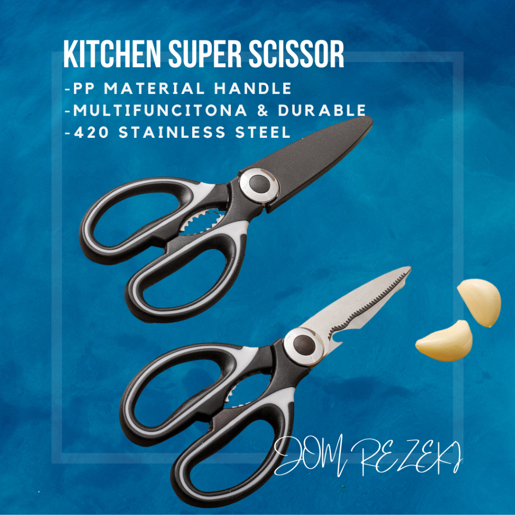 JOM HIGH QUALITY MATTE BLACK STAINLESS STEEL SCISSOR WTIH CAP SET ...