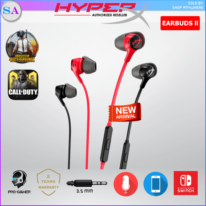 HYPERX CLOUD EARBUDS 2 II IN EAR GAMING HEADPHONE WITH MIC ( 705L8AA ...