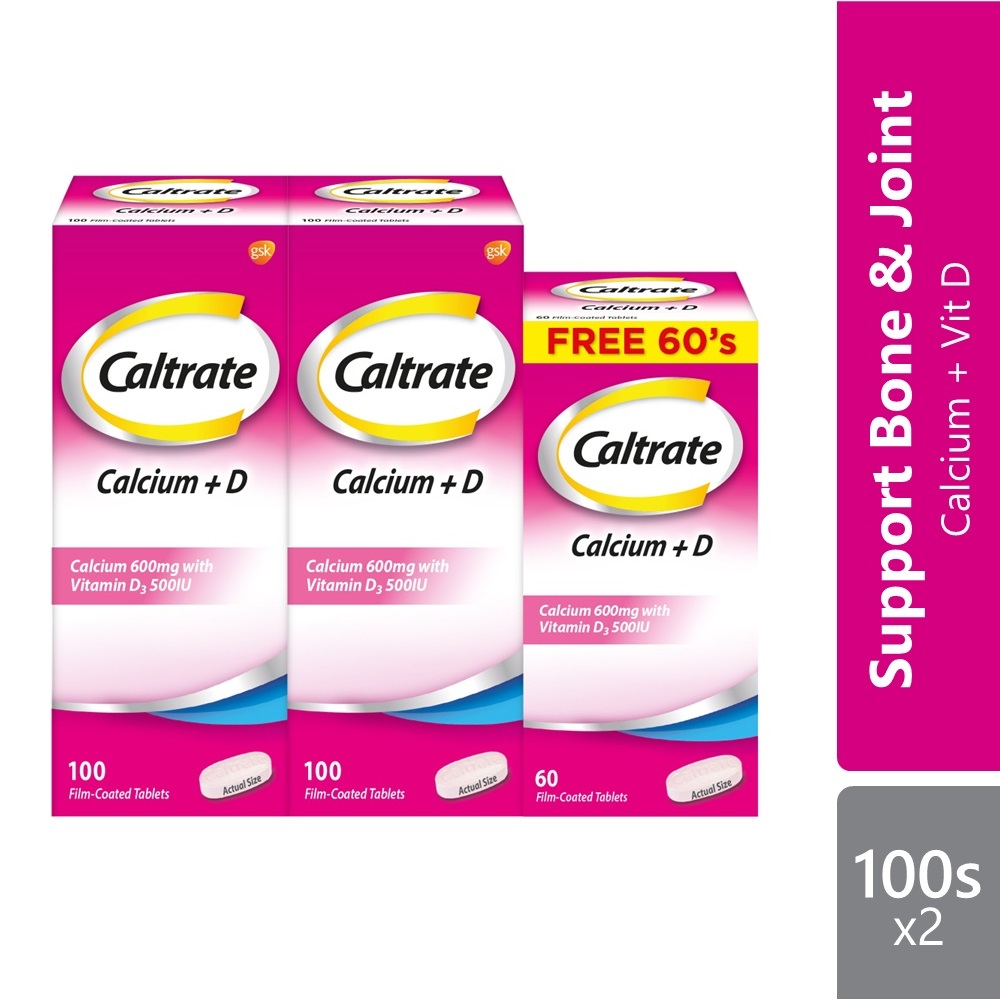 Caltrate 600 + D Calcium 2x100's+60’s | Shopee Singapore
