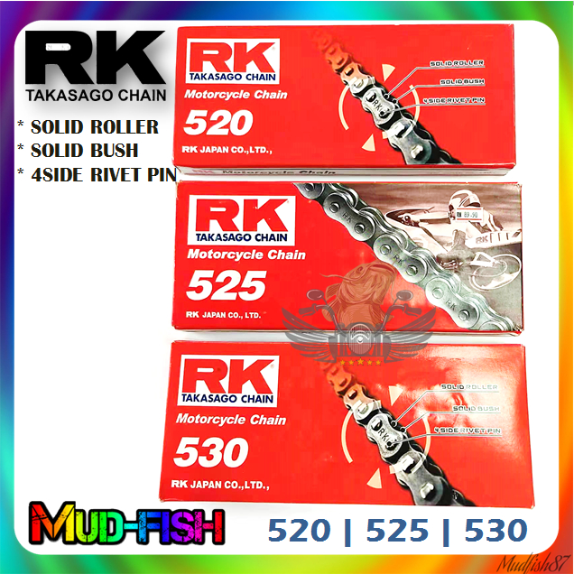 RANTAI RK 520 525 530 SB CHAIN HEAVY DUTY 114L 120L | Shopee Singapore