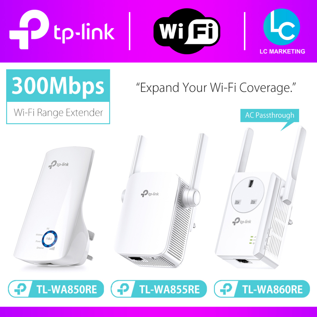 TP-Link TL-WA850RE TL-WA855RE TL-WA860RE 300MBPS Wifi Range Extender ...