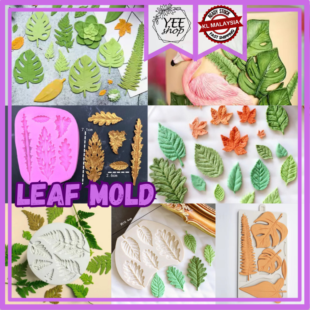 | Silicone Mold | Tropical Leaf Oak Tree Leaves Fondant Chocolate Mould ...