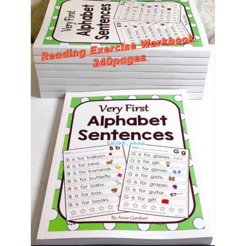 Very First Alphabet Sentences Book Reading Exercise Workbook ...