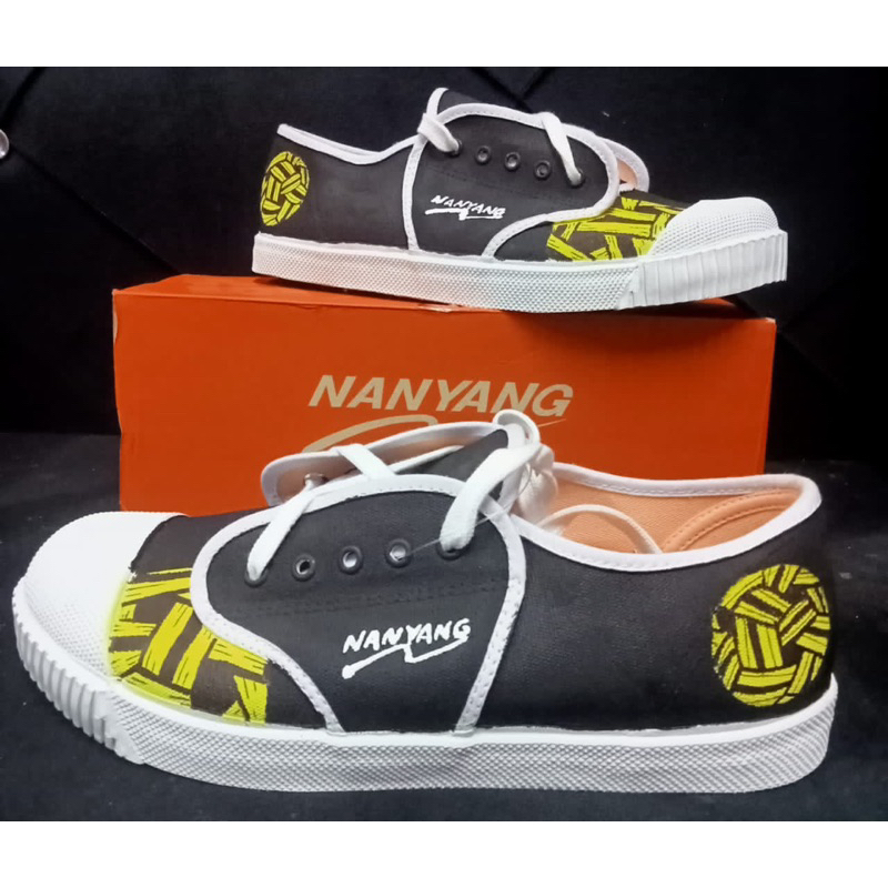 Kasut Nanyang Black Stylo Fancy Sepak Takraw STL Custom Shoes | Shopee ...