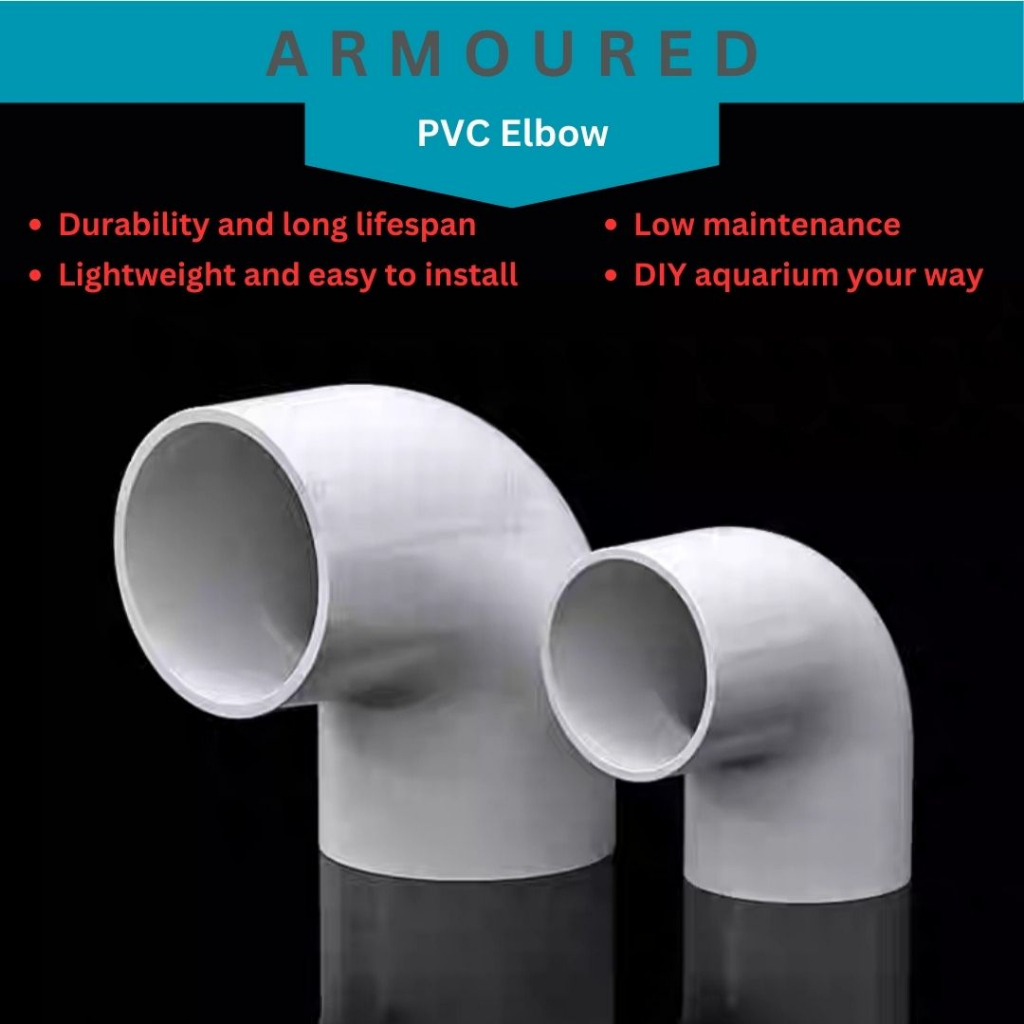 PVC Elbow Joint Connectors for Pipe Fitting DIY Aquarium Fish Tank Pond ...