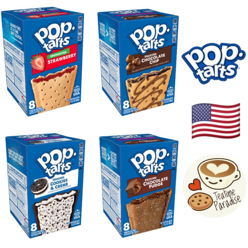 Pop-Tarts 384g (Assorted Flavour) (Unfrosted Strawberry / Frosted ...