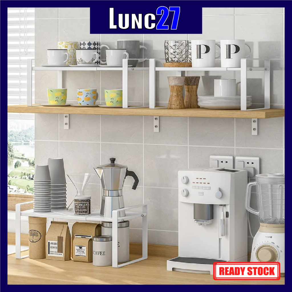 Kitchen Rack Stackable Plate Rack Kitchen Cabinet Shelf Spice Rack ...