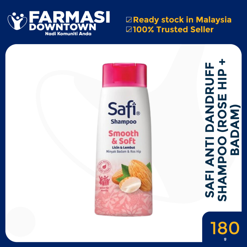 SAFI ANTI DANDRUFF SHAMPOO (ROSE HIP + BADAM) - 180G | Shopee Singapore