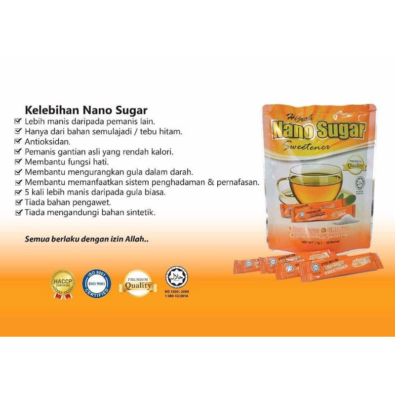 HITAM Hijrah Nano sugar/ sugar from black sugar cane sachets 30g ...