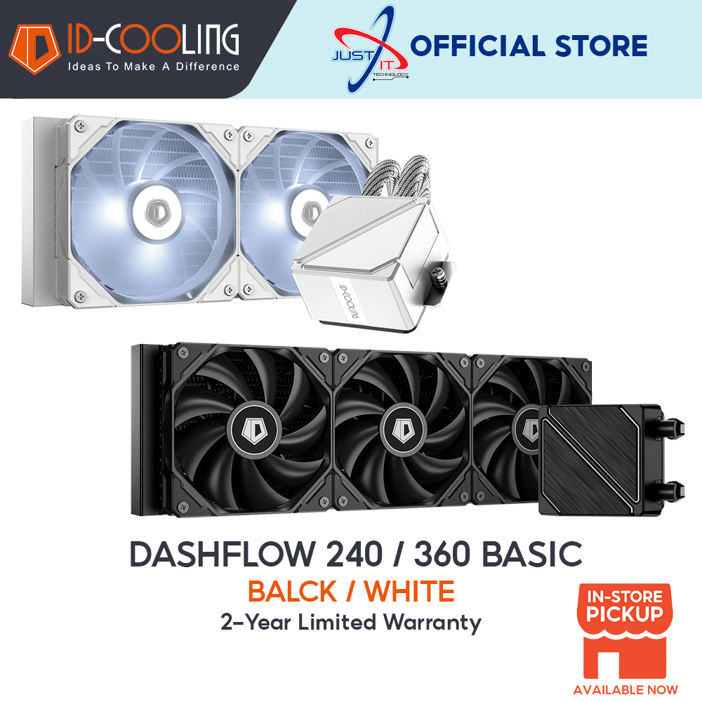 ID-COOLING DASHFLOW 240 / 360 BASIC Liquid Cooler (BLACK / WHITE) | Shopee Singapore